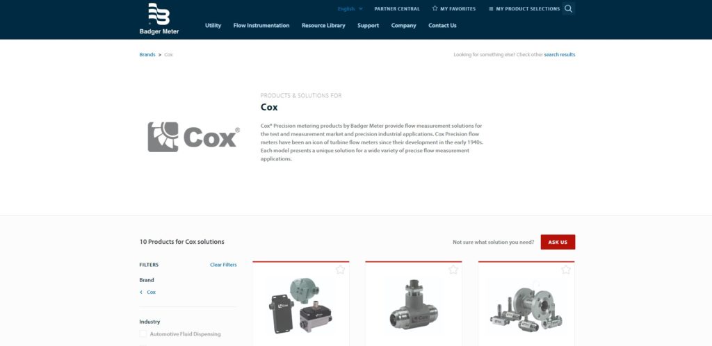 Cox | Flow Meter Manufacturers